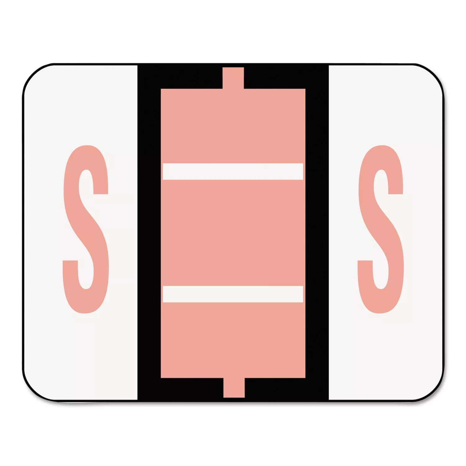 New Smead A-Z Color-Coded Bar-Style End Tab Labels Letter S Pink 500 ...