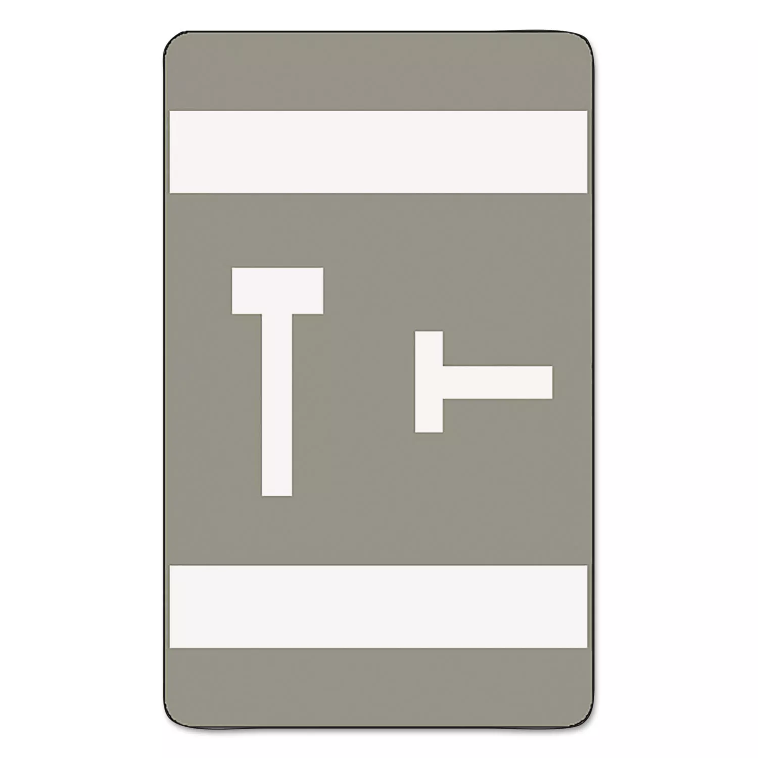New Smead Alpha-Z Color-Coded Second Letter Labels Letter T Gray 100 ...