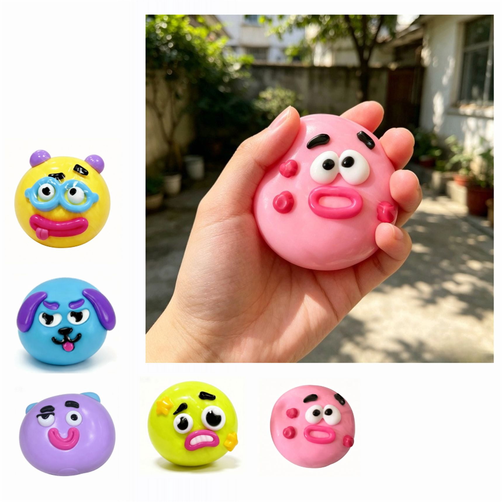 New Smushers Squishy Slow Rising Dough, Cute Smushers Faces Squishy ...