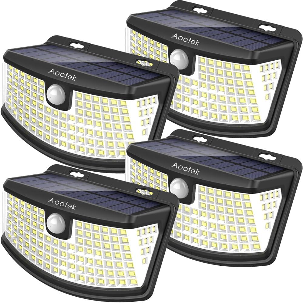 New Solar Motion Sensor Lights 120 LEDs with Lights Reflector,270° Wide ...