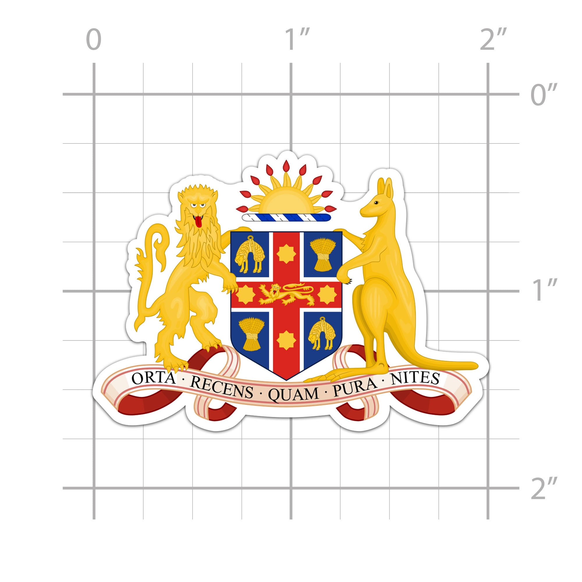 New South Wales Coat of Arms Sticker for water bottle phone tumbler ...