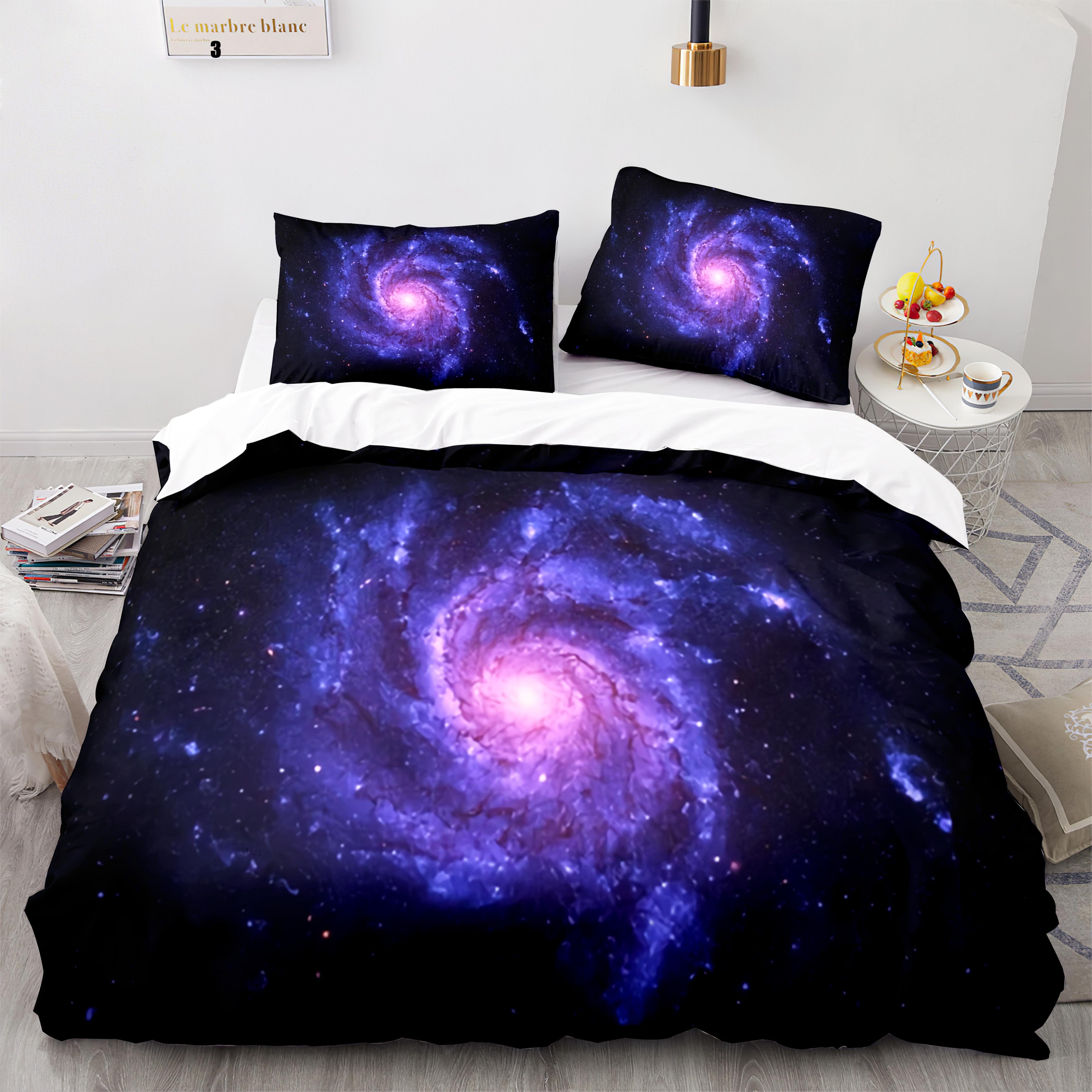 New Space Galaxy Aurora Sunset Glow Bedding Set Single Twin Full King ...