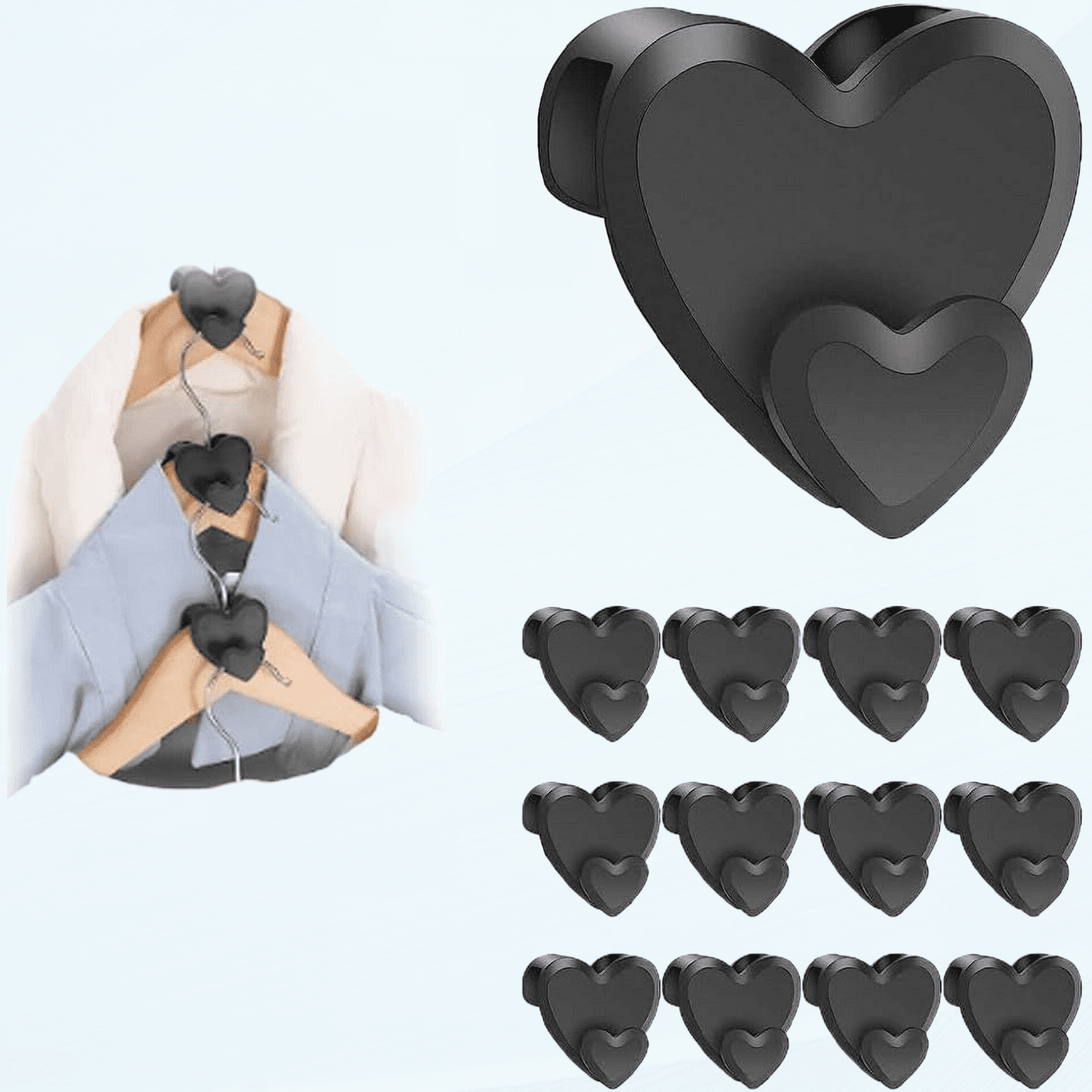 New Space Triangles AS-SEEN-ON-TV Premium Hanger Connector Hooks, 12Pcs ...