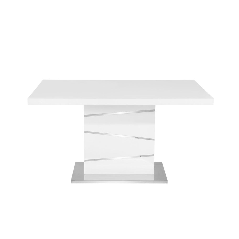 New Spec 55" Metal Dining Table in White - Walmart.com