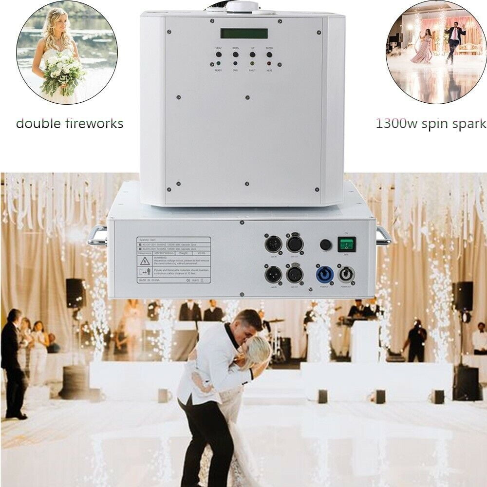 New Spin Double DMX Fireworks Fountain Spark Machine for Wedding Party ...