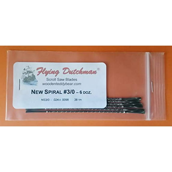 New Spiral #3/0 Six Dozen Pinless Scroll Saw Blade Pack$$Tools ...