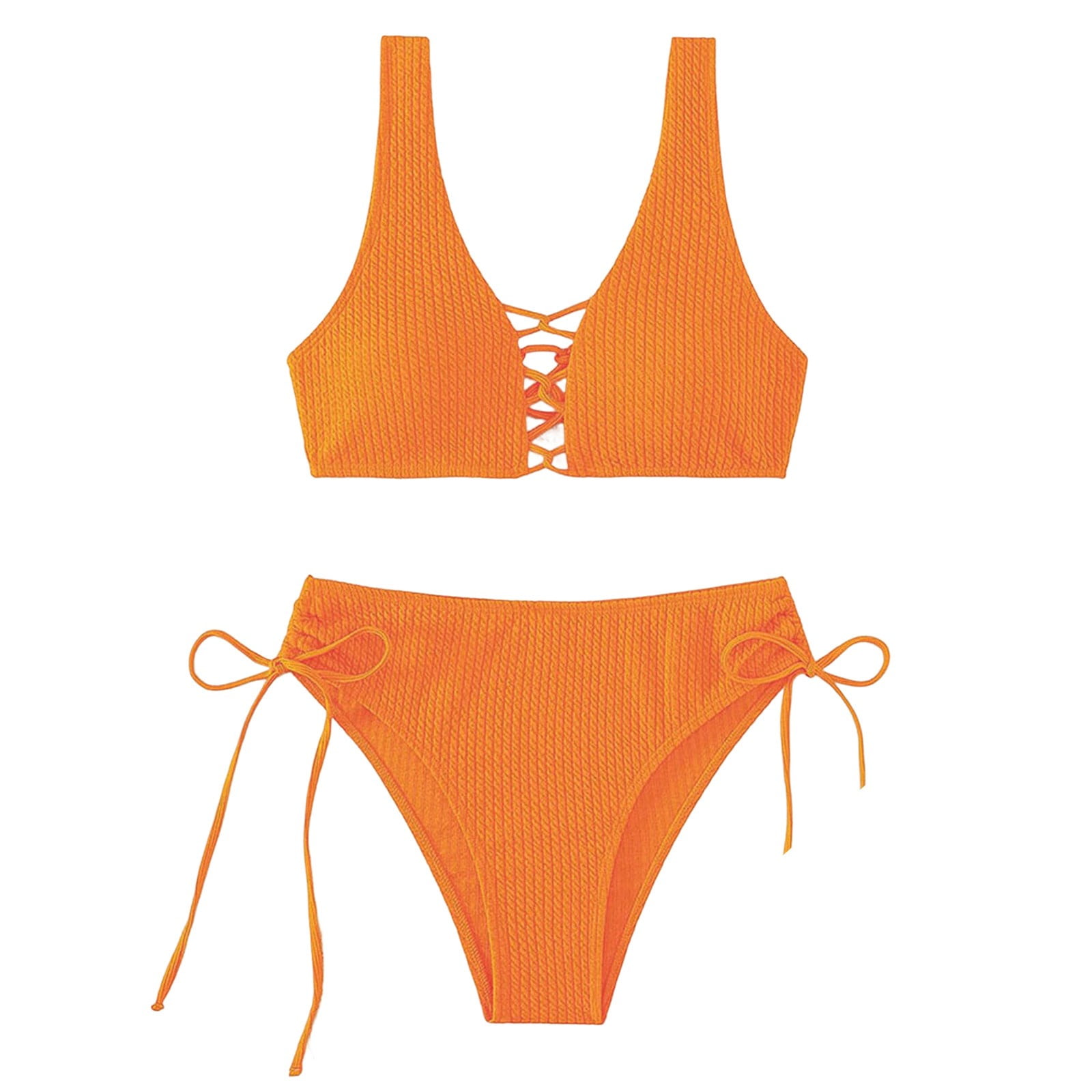 New Split Body Bikini Solid Color Sexy Womens Swimsuit Multi Swimsuit