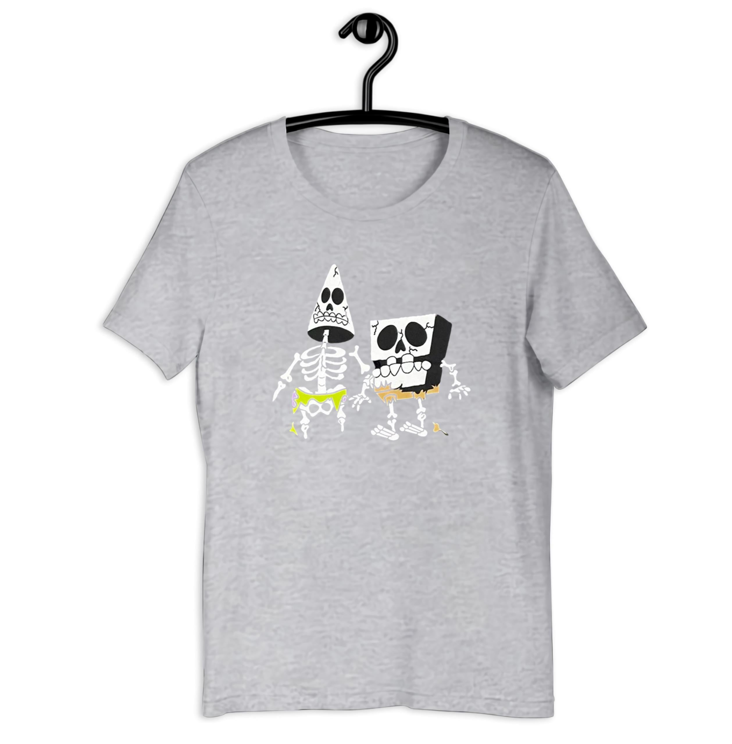 New SpongeBob SquarePants Skeleton Nickelodeon Halloween Mens Vintage T ...