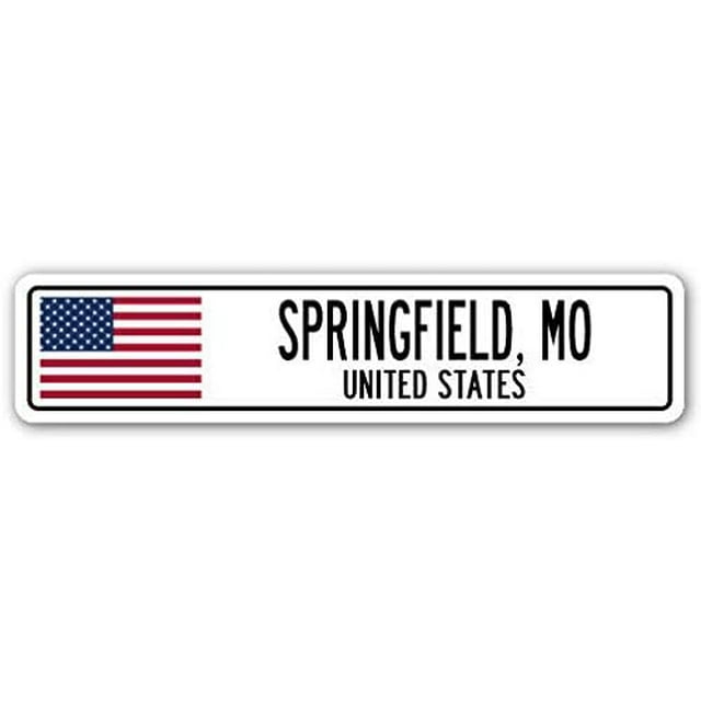 New Springfield Mo United States Street Sign American Flag City Country ...