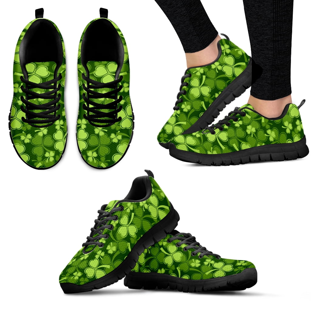 New St. Patrick's Day Shamrocks Print Fashion Sneakers Green Vegetation ...