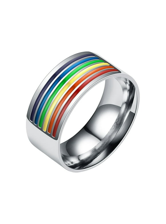 Stainless Steel Rainbow Ring