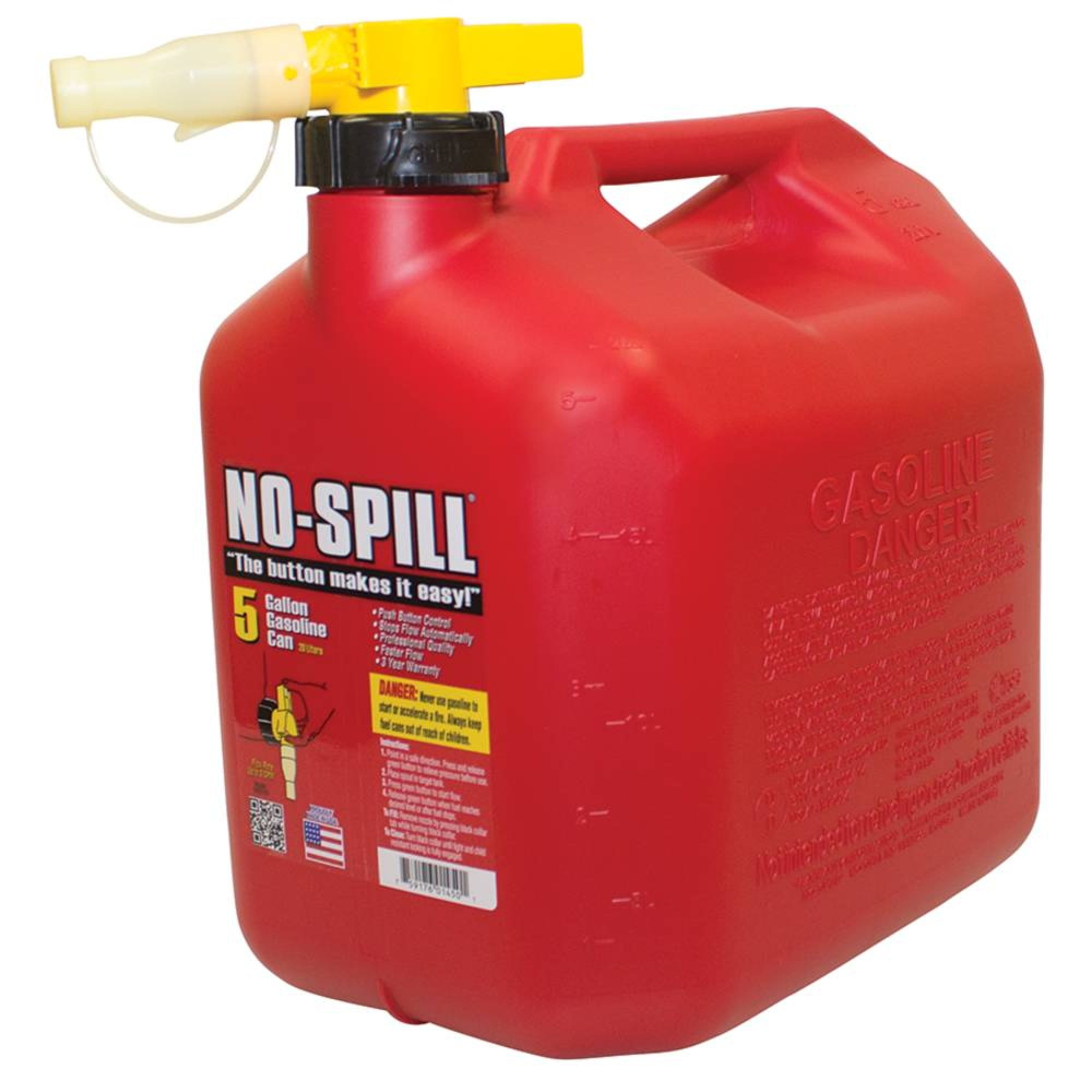 Stens No-Spill 1450 5 Gallon Fuel Can - Fast Fill, Easy Use, Gasoline ...