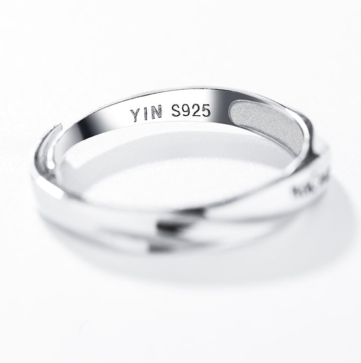 Couple Rings Set Matching Rings for Him and Her 925 Sterling Silver ...