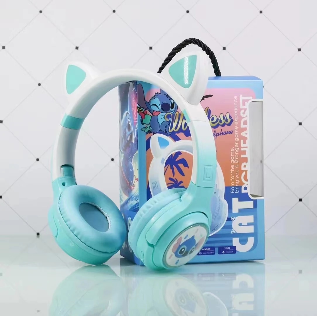 senbaida New Stitch Wireless Bluetooth Kids Headphones XY-236, Green ...