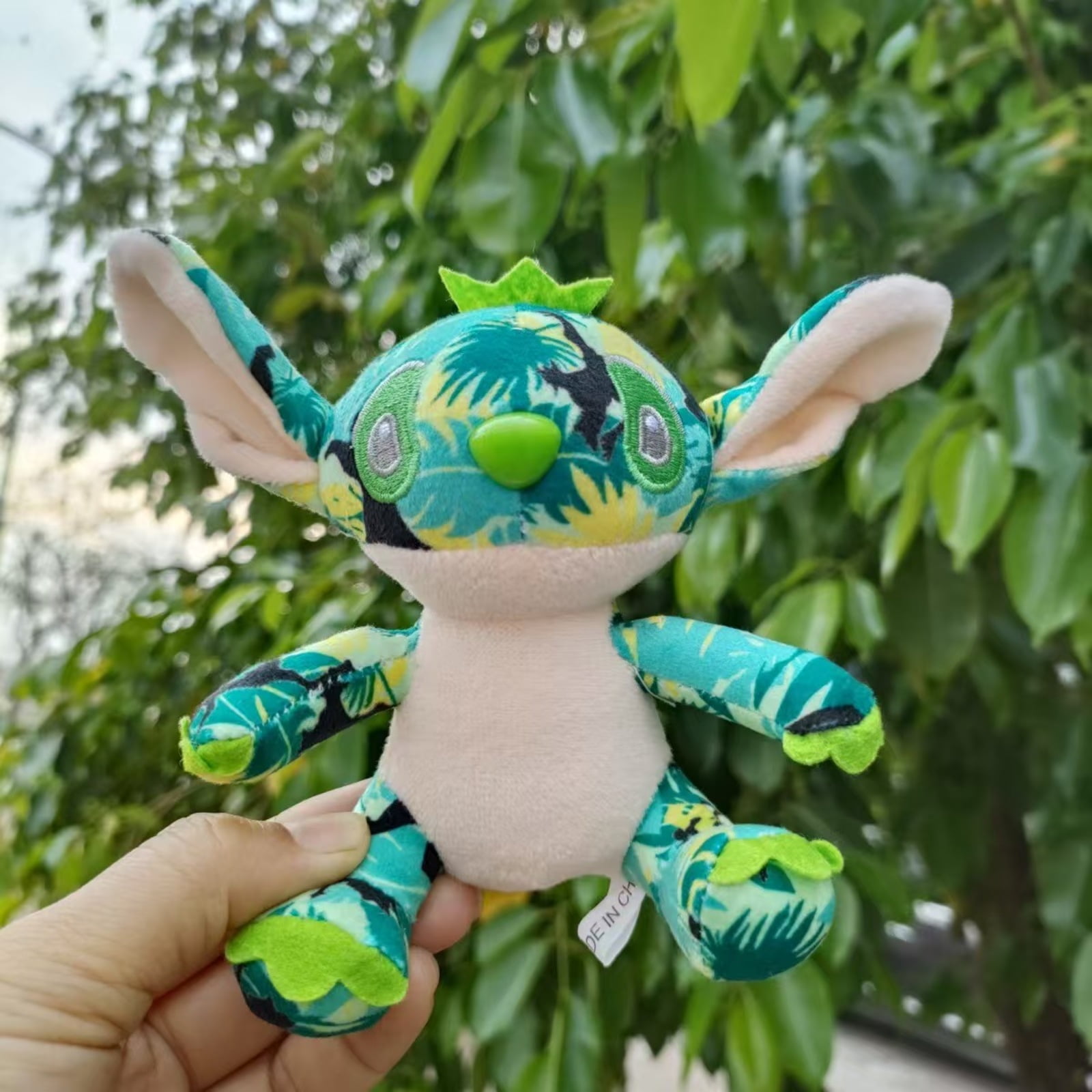 New Stitch plush toy pendant, funny cartoon color graffiti keychain-C ...