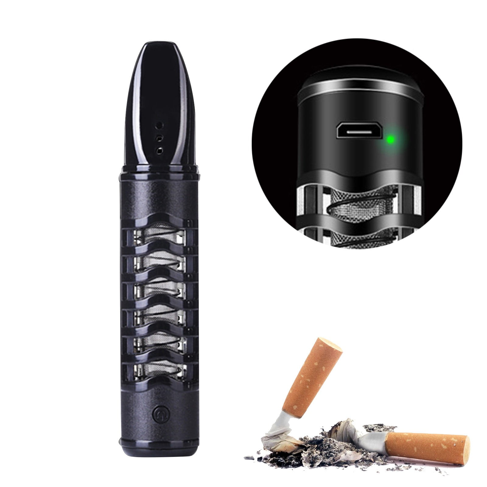 New! in Stock! Dusknt Anti-Ash Cover Black, Car Usb Charging Ashtray ...