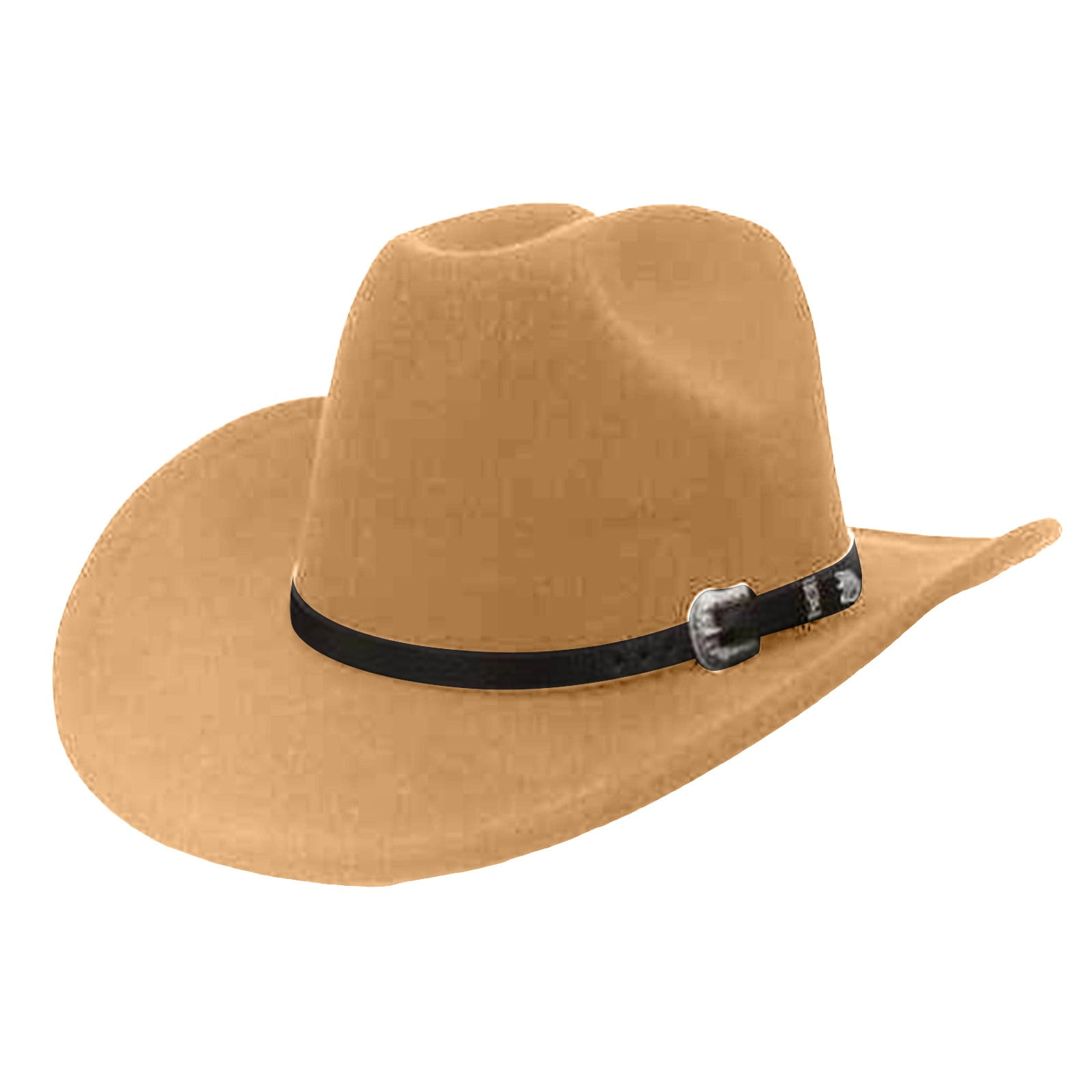 New Straight Cowboy Hat British Style Fedora Flat Top Black Top Hat ...