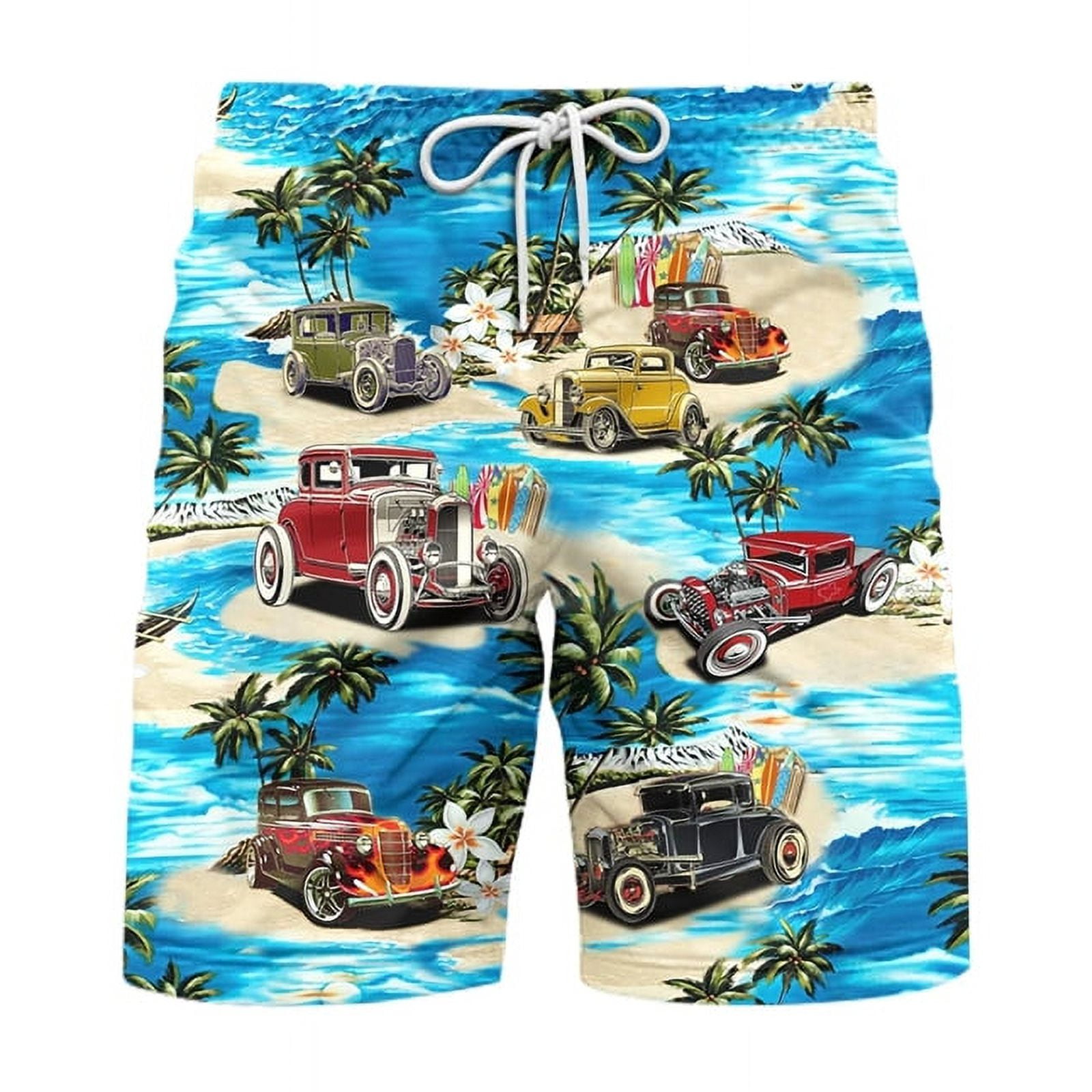 New Street Cars 3d Printed Beach Shorts Summer Stereo Car Clothing Men ...