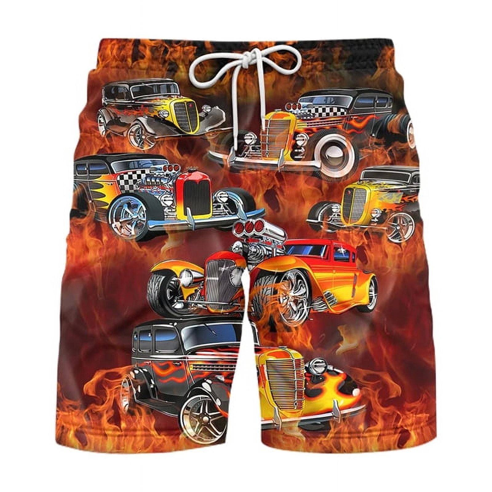 New Street Cars 3d Printed Beach Shorts Summer Stereo Car Clothing Men ...
