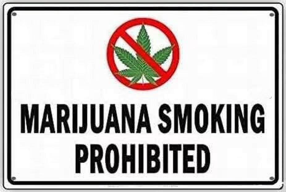 New Street Sign Metal Tin Sign/Marijuana Smoking Prohibited No Smoking ...