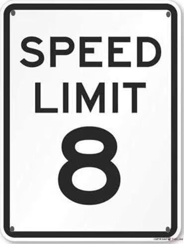 New Street Sign Metal Tin Sign/Speed Limit 8, Heavy-Duty Street Sign ...