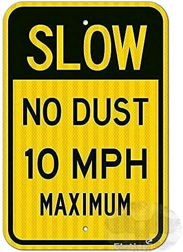 New Street Sign Warning Plaque Wall Decor Slow Down Sign, Speed Limit ...