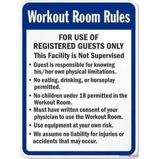 Weight Room Safety Signs Fitness & Gym Signs — Weight Room Signs