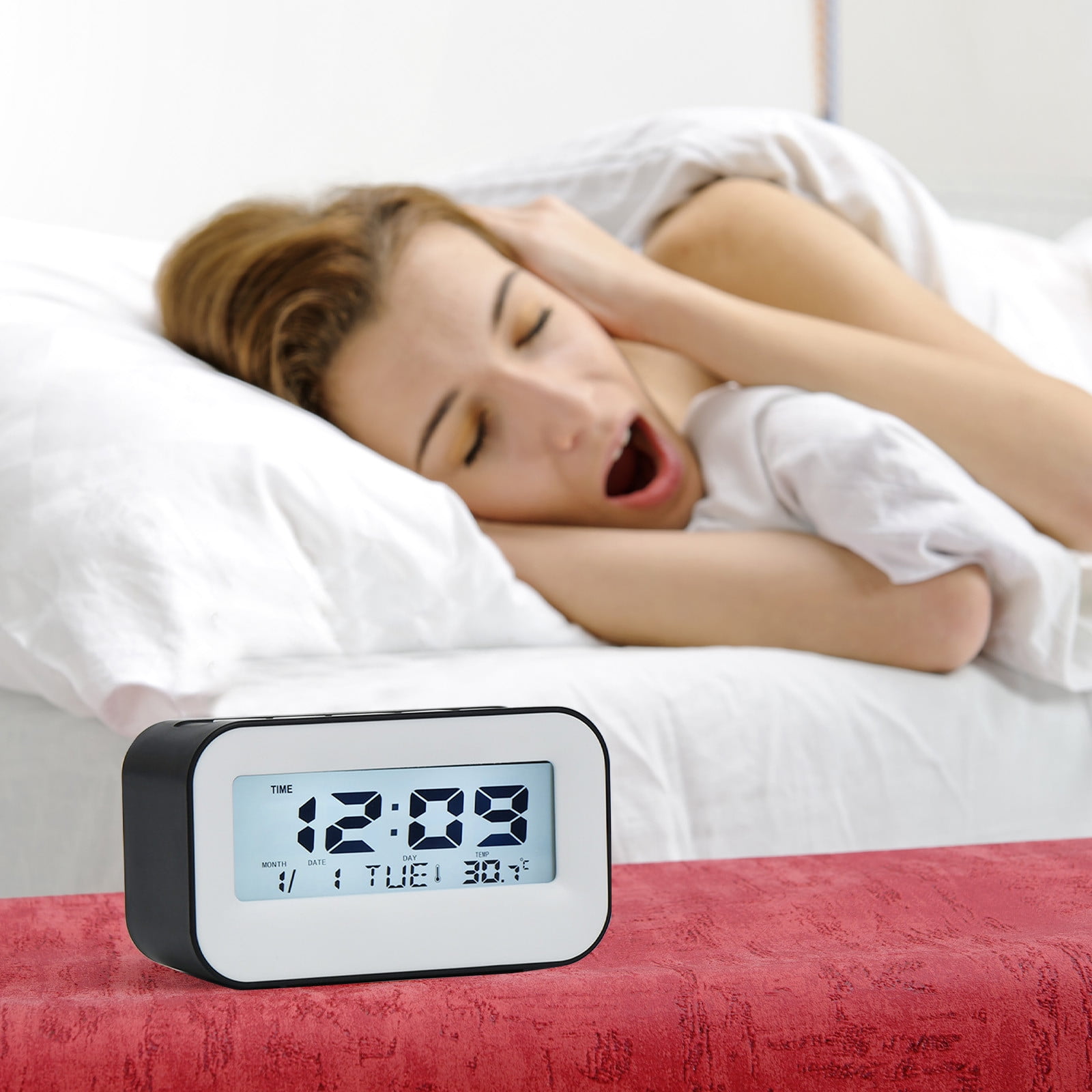 New Stvdent Alarm Clock with White Backlight & Perpetual Calendar ...
