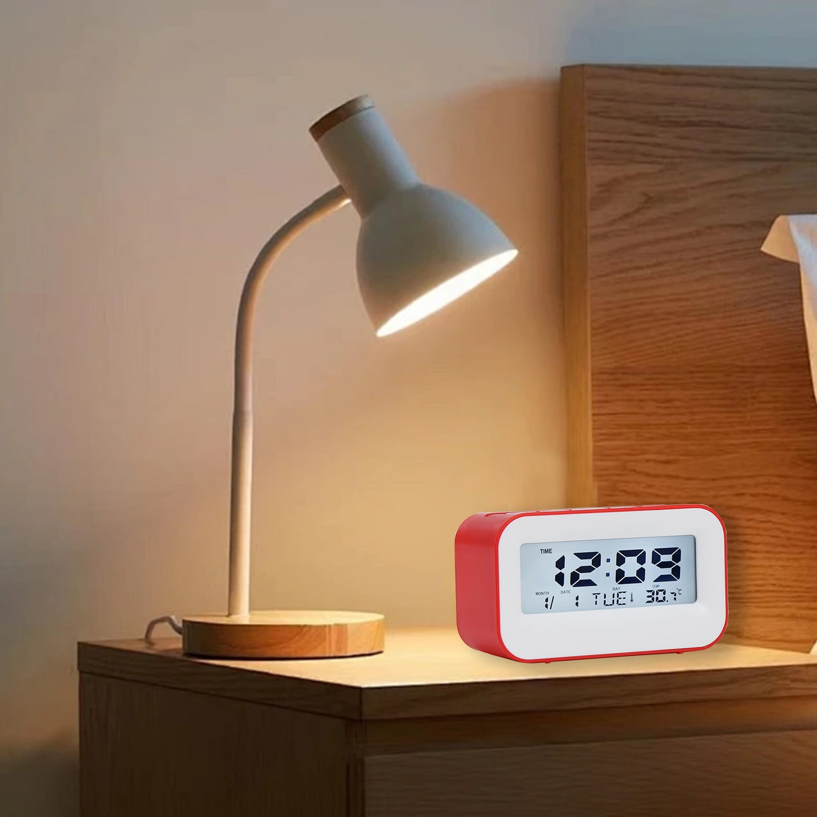 New Stvdent Alarm Clock with White Backlight & Perpetual Calendar ...