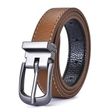 AWAYTR Reversible Kids Belts for Boys - Black and Brown Leather Belt ...