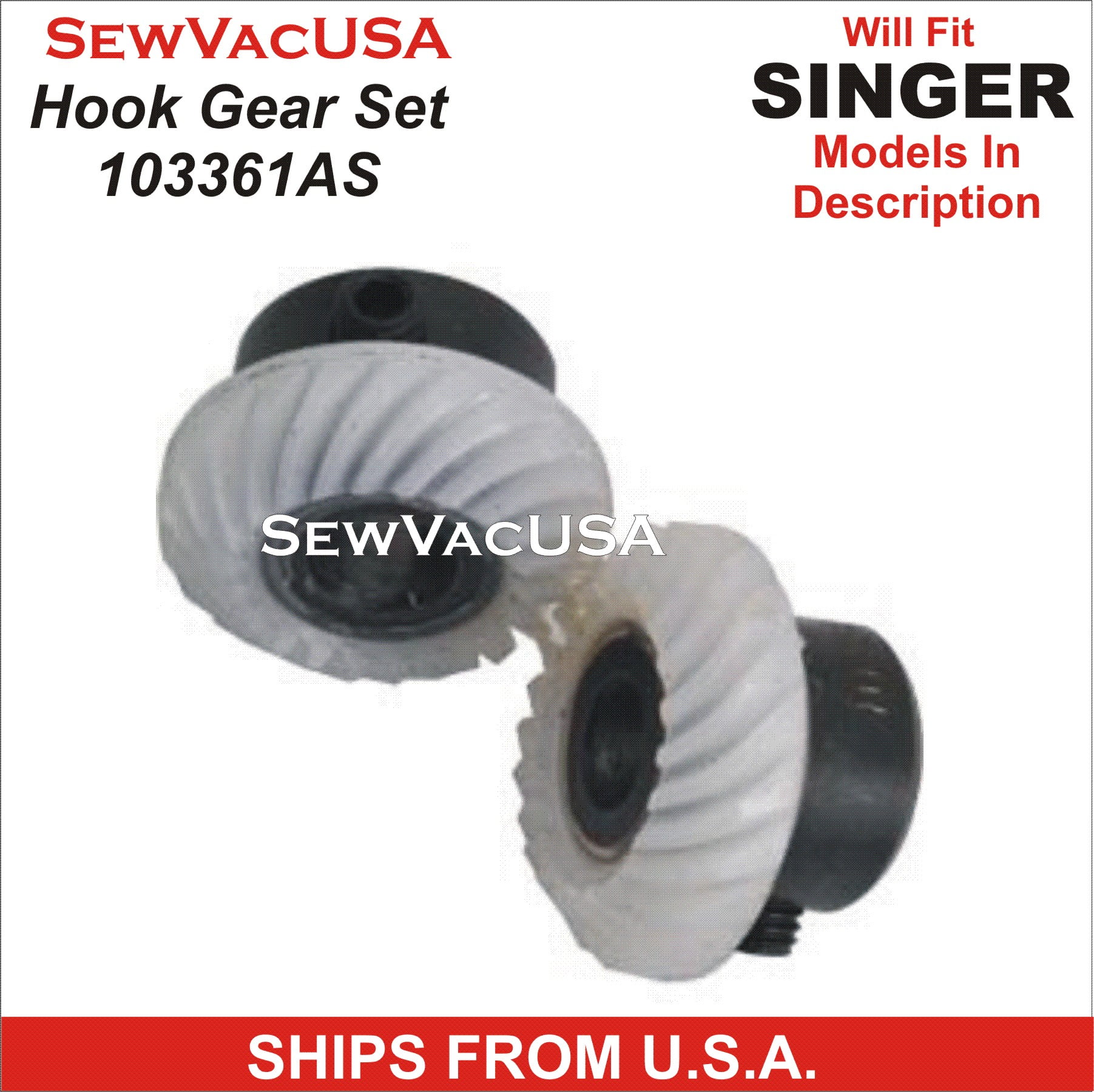 (New Style) Hook Gear Set 103361AS Fits Singer Singer Machines ...