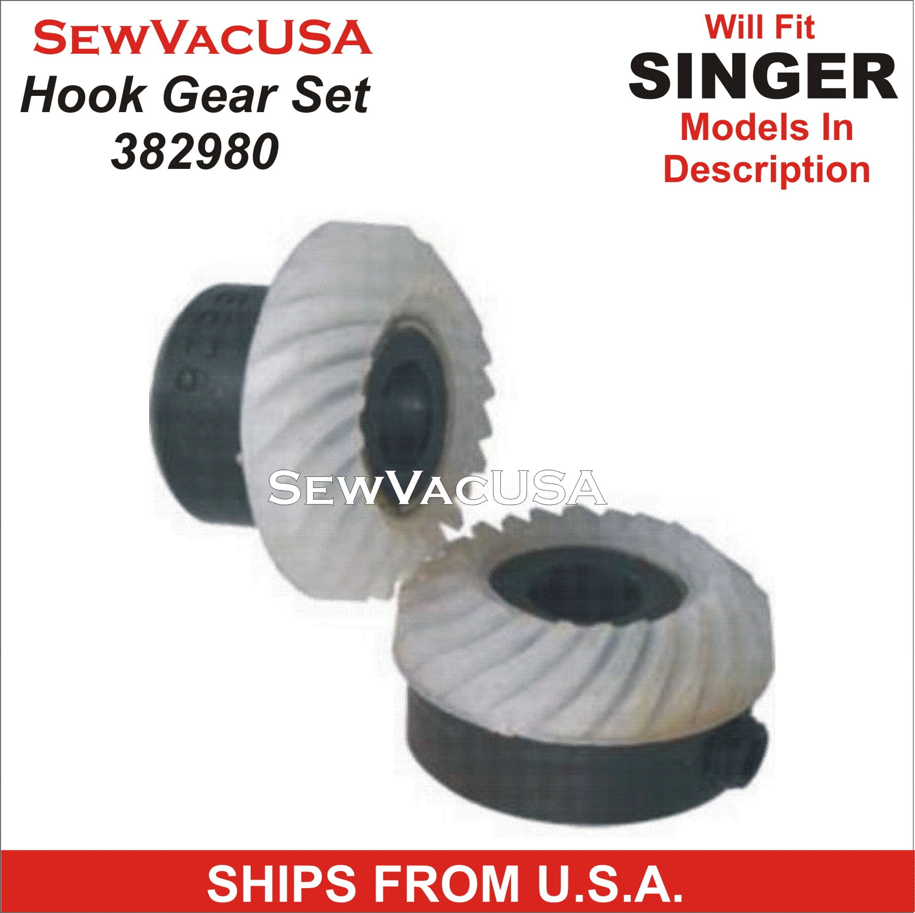 (New Style) Hook Gear Set 382980 Fits Singer Singer Machines In ...