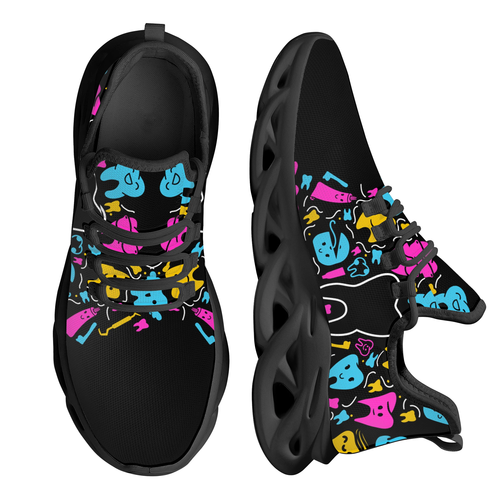 New Style Ladies Lightweight Platform Flat Shoes Dark Dental Medical ...