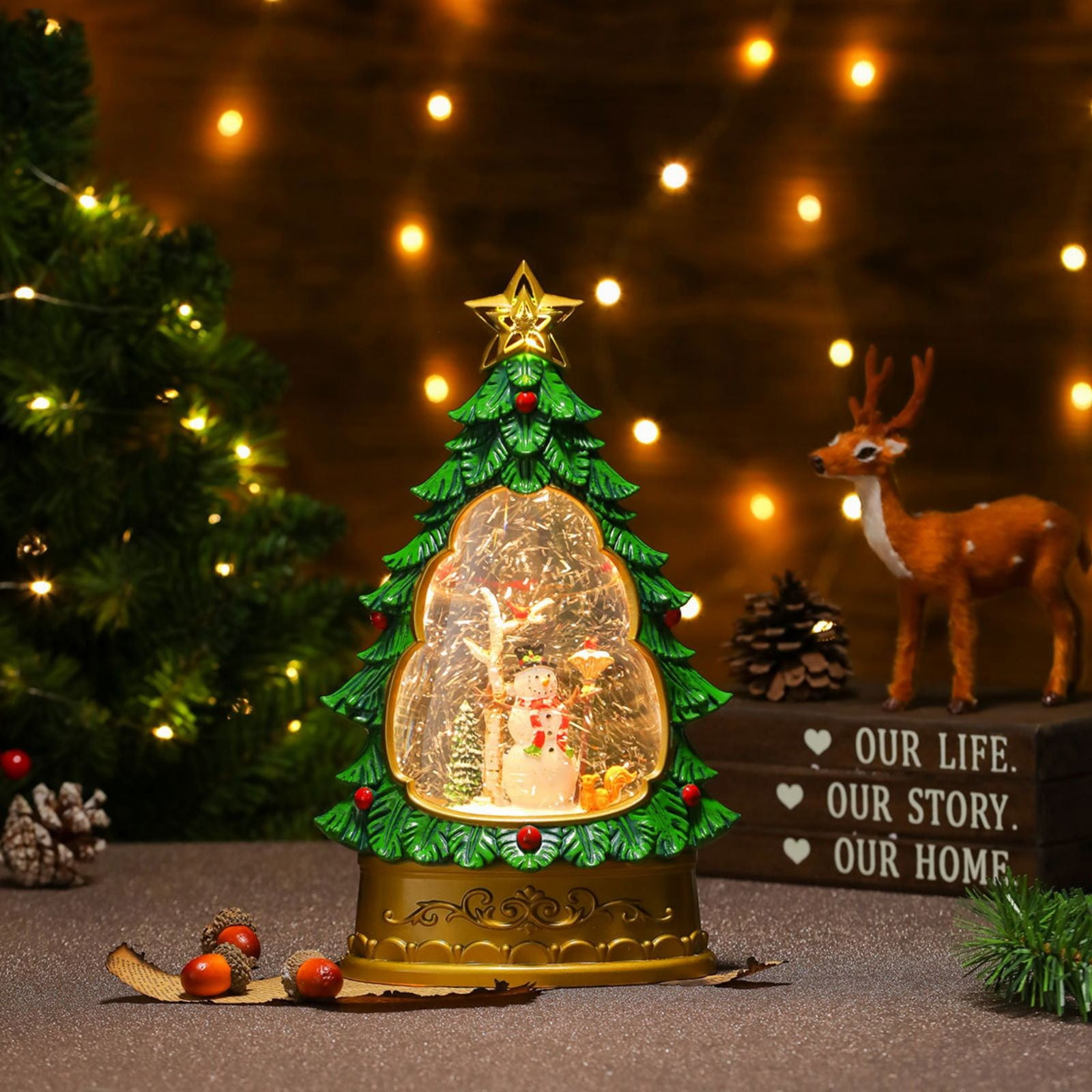 New Style Lighted Christmas Tree (Broom Snowman Style) Christmas ...