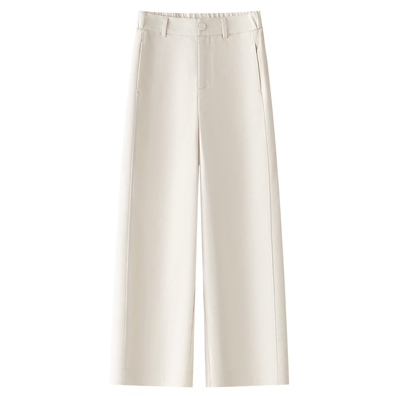 New Style White Casual Wide-Leg Pants For Women, Perfect For Summer ...