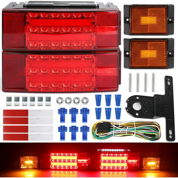 New Submersible LED Trailer Light Kit, Super Bright Brake Stop Turn ...