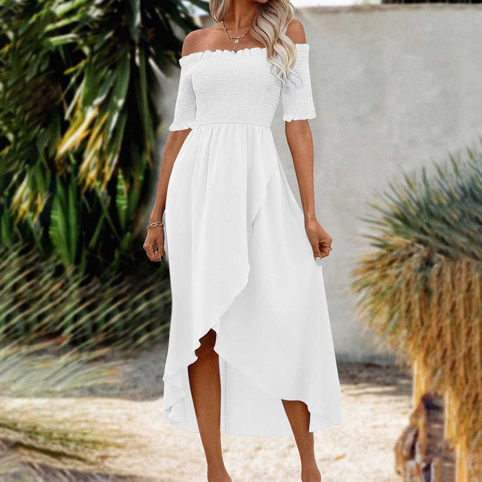 Extraordinary Off Shoulder Summer Dress Gallery