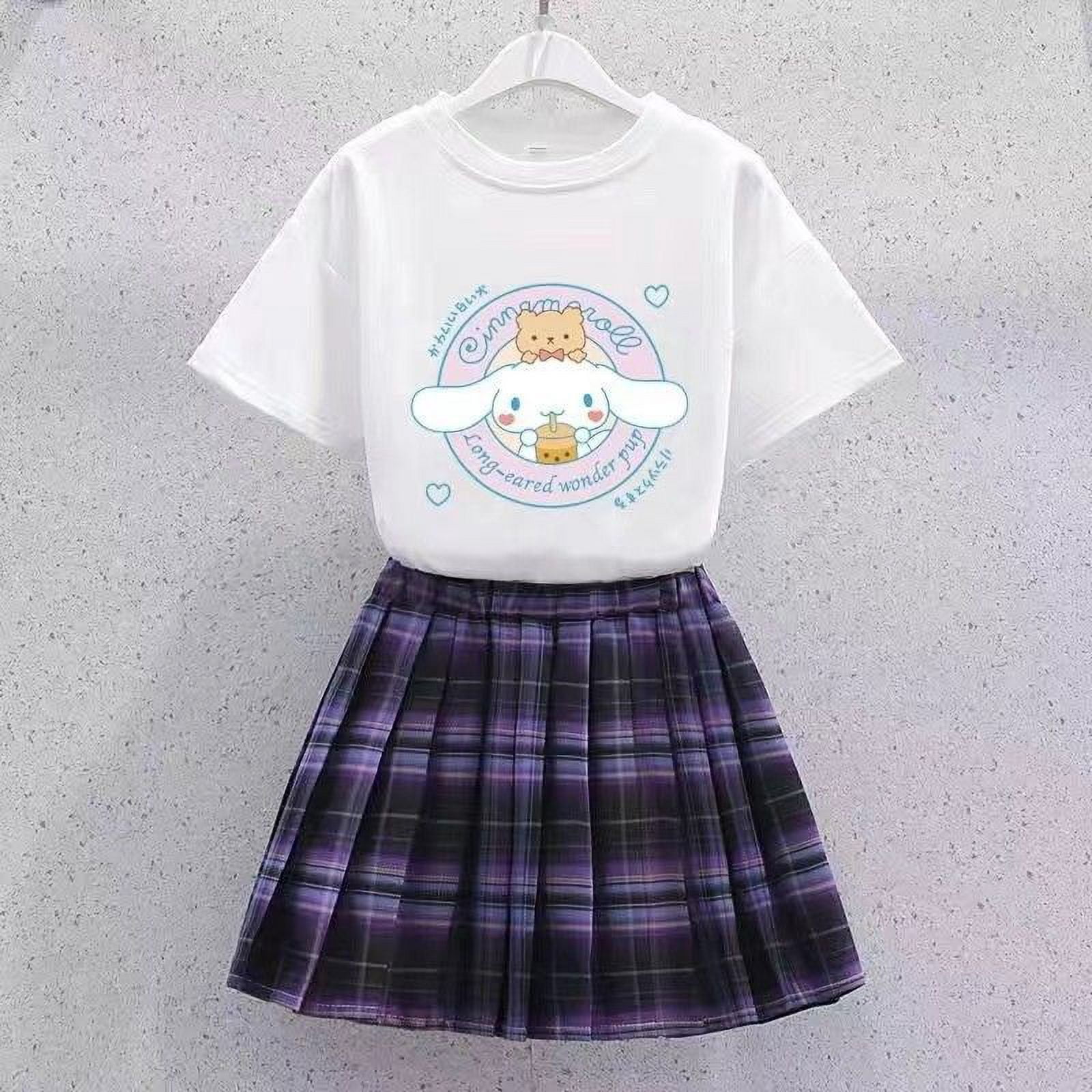 New Summer Children Clothes Suit Girls Sanrio Hello Kitty Kuromi Short ...