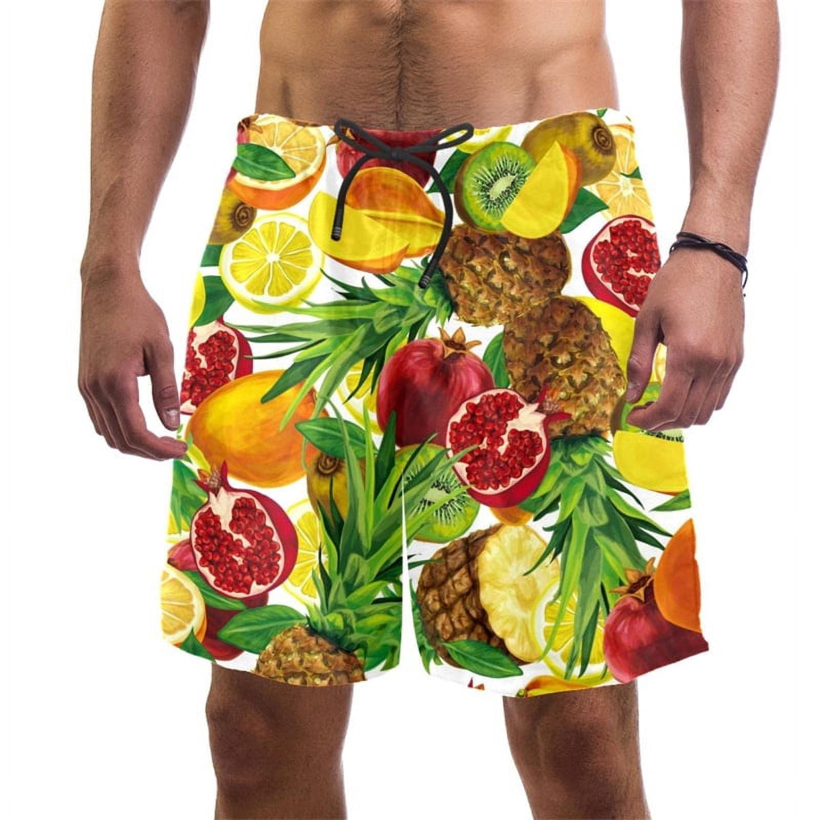 New Summer Hawaiian 3D Printing Tropic Leaves Beach Shorts Fruits ...
