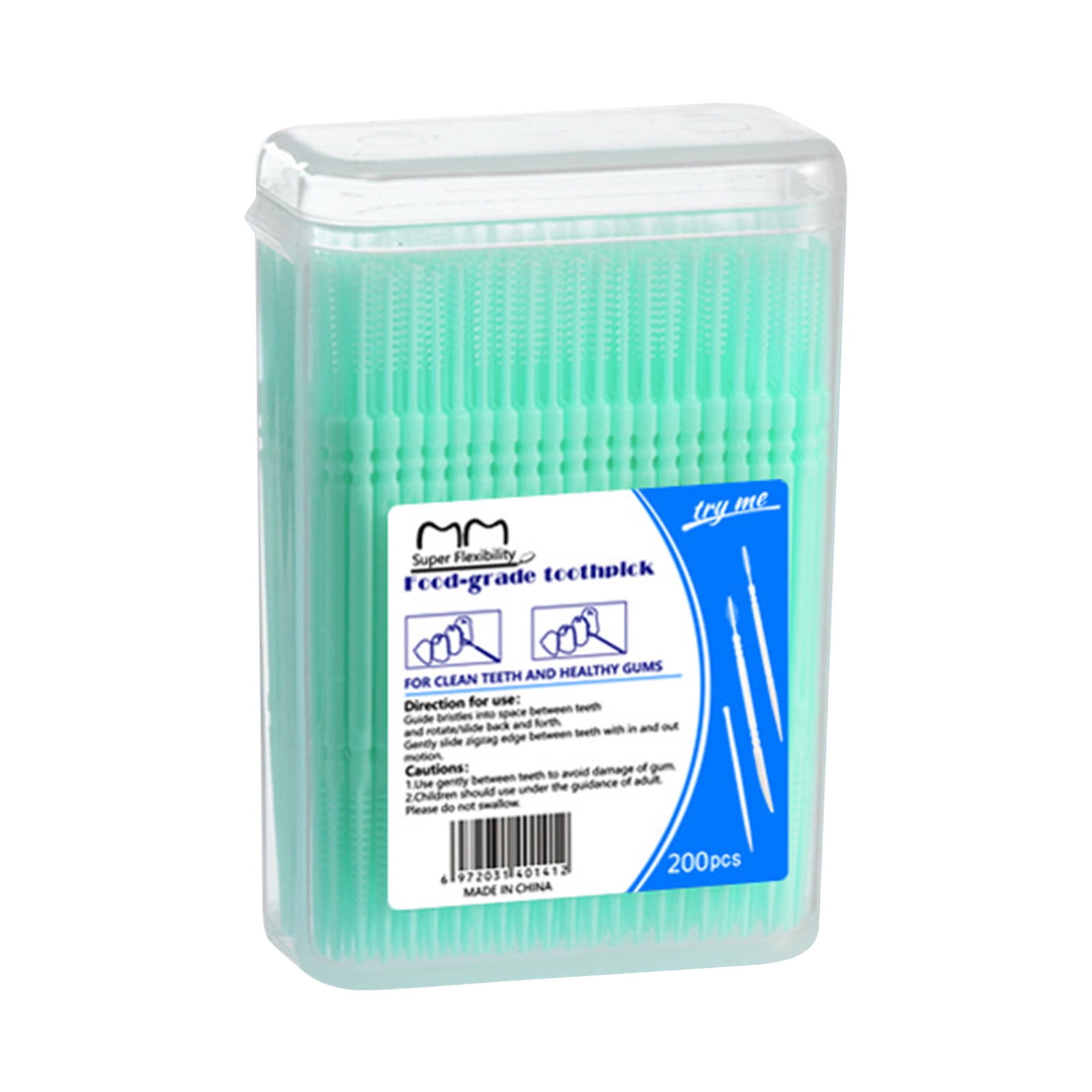 New Summer, Interdental Cleaning Picks, 200pcs Plastic Toothpicks ...