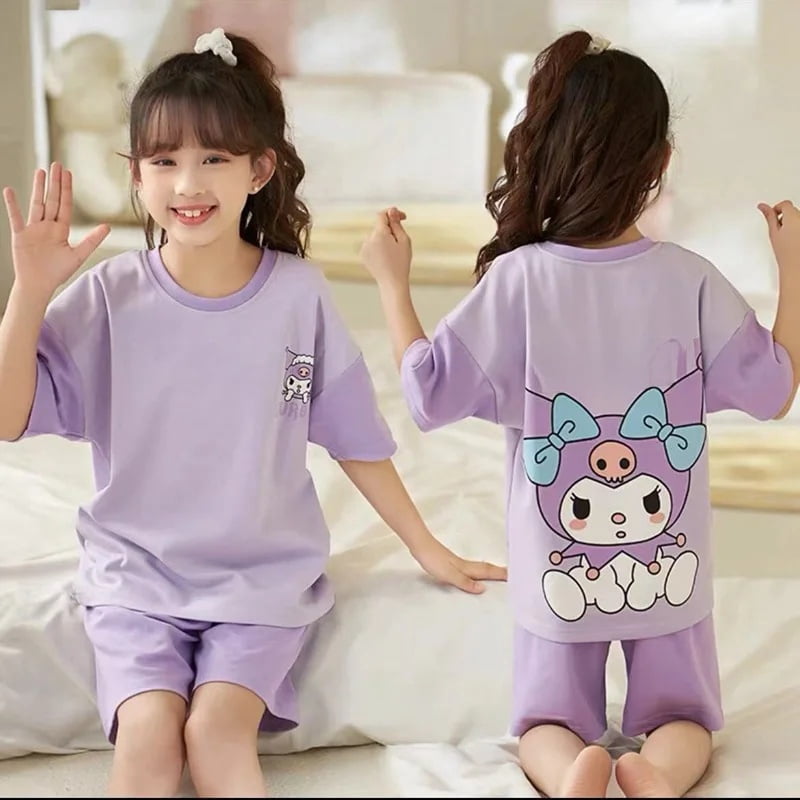 New Summer Lightweight Air Conditioned Pajamas Short Sleeve Sleepwear ...