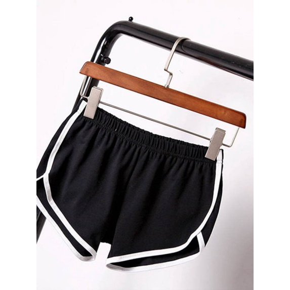 New Summer Shorts Women Color Block Casual Shorts Workout Waistband ...