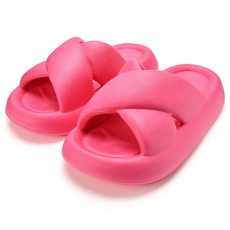 New Summer Women's Slippers Thick Soft EVA Cross Slipper Summer Men ...