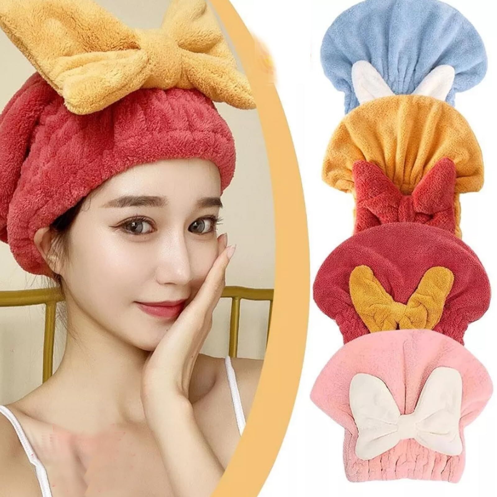 New Super Absorbent Hair Towel Wrap for Wet Hair,Efficieint Super ...