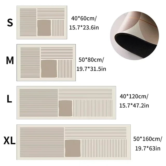 New Super Absorbent Kitchen Mat Non-slip Diatomite Kitchen Rug ...