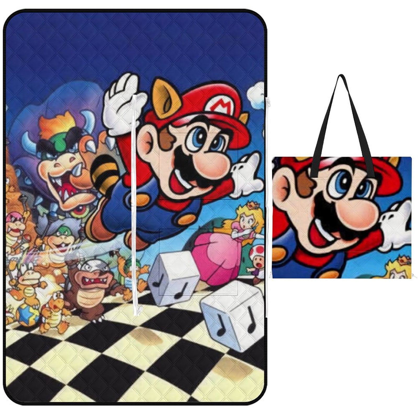 New Super Mario Bros Picnic Blankets 59"x39" Extra Large Outdoor ...