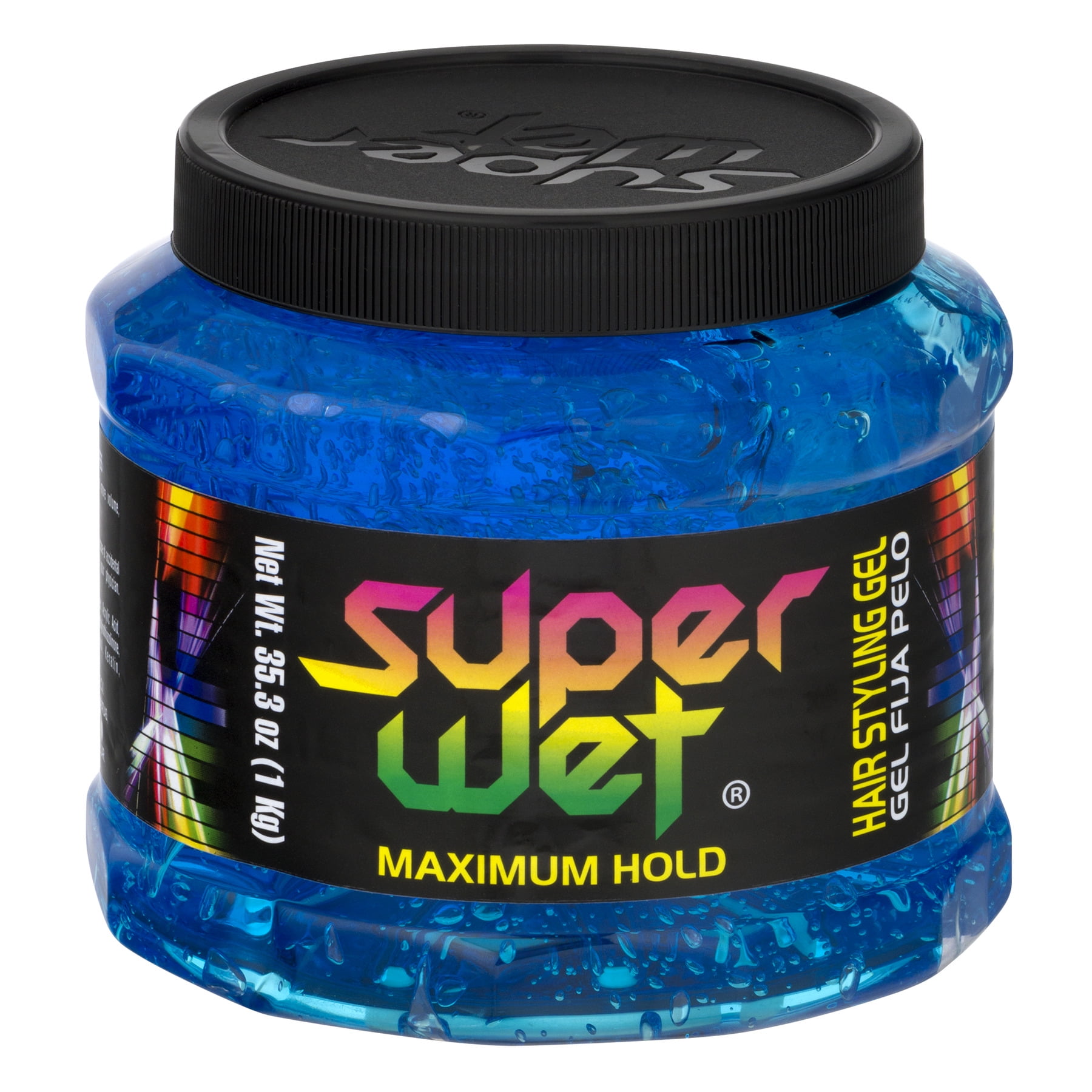 Superwet Maximum Hold Hair Gel 35.3 Oz for Control and Styling, Alcohol ...