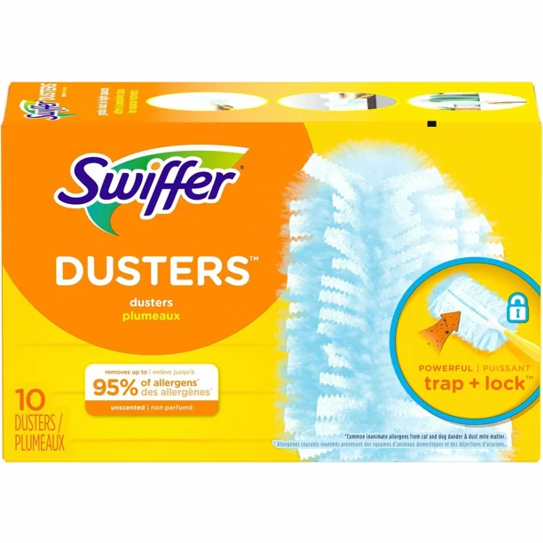 New Swiffer Refill Dusters Dust Lock Fiber Light Blue Unscented 10/Box ...