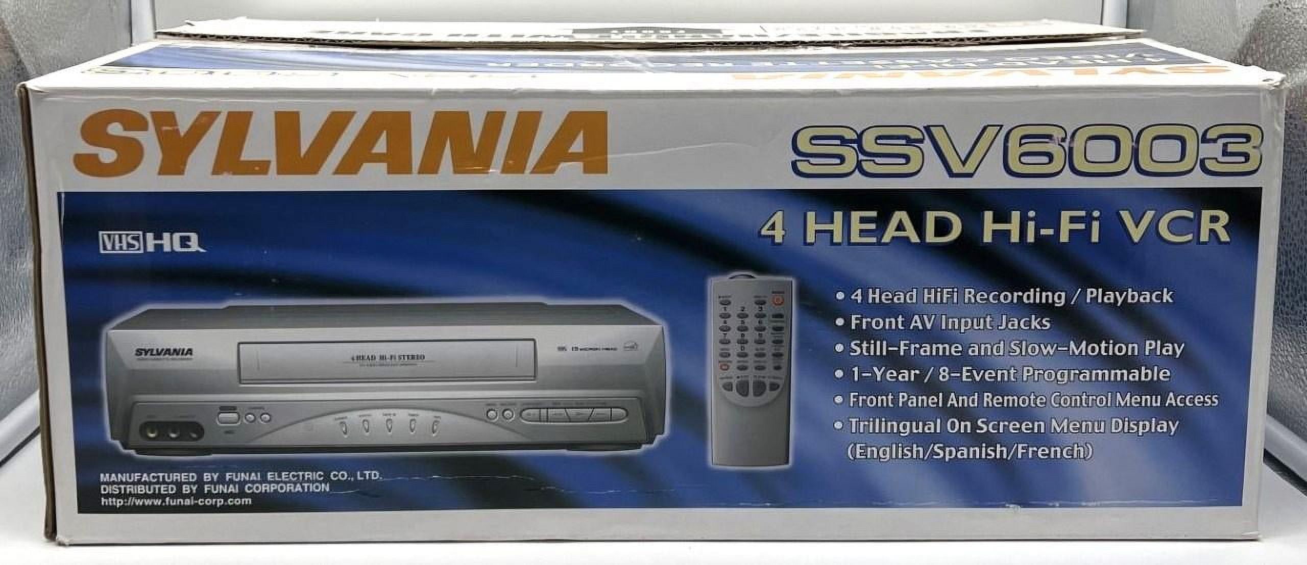 New - Sylvania SSV6003 4-Head Hi-Fi VHS Player - Walmart.com