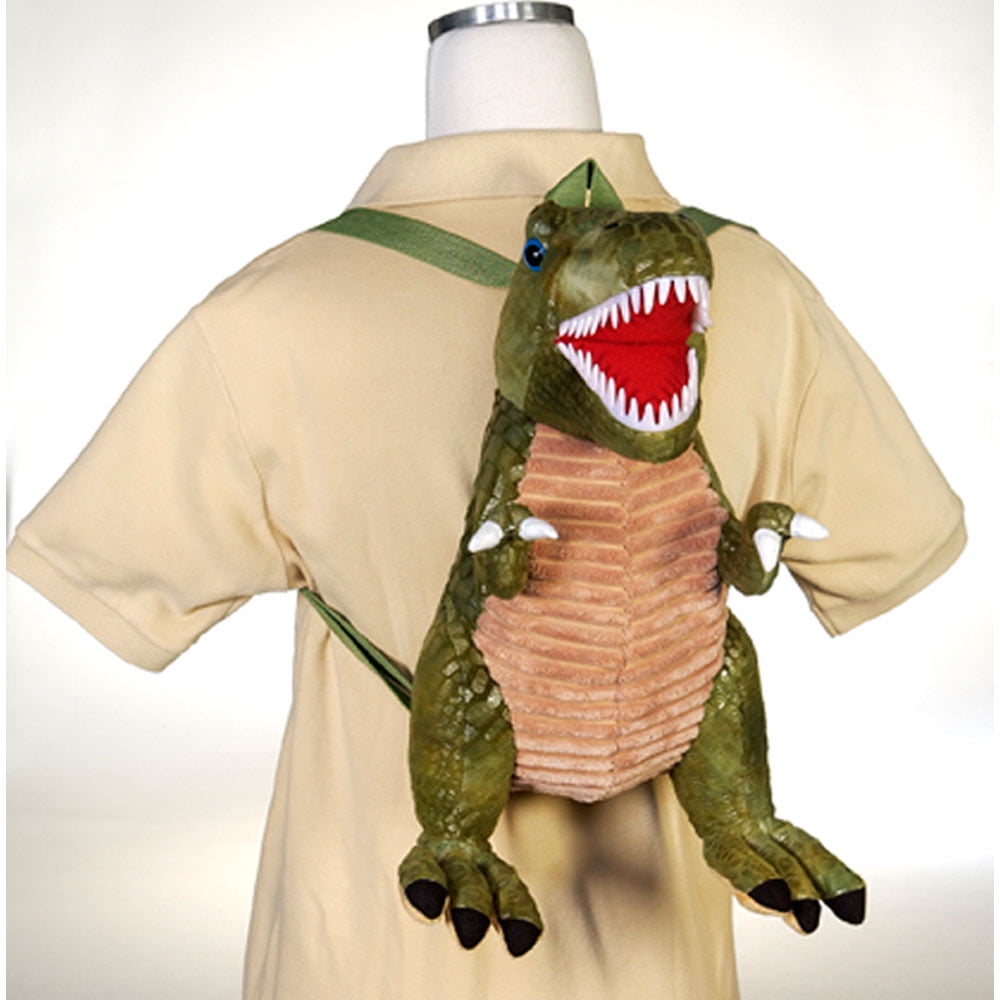 New T-Rex Dinosaur Plush Backpack - 16-inch Back to School Accessory ...